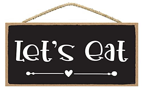 Novelty Lets Eat Sign for Kitchen - Farmhouse Kitchen Sign - Kitchen ...