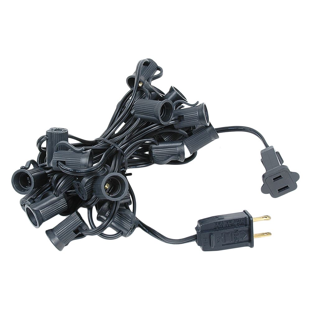 Novelty Lights 12.5 Feet C7/E12 Candelabra Base Christmas Stringer ...