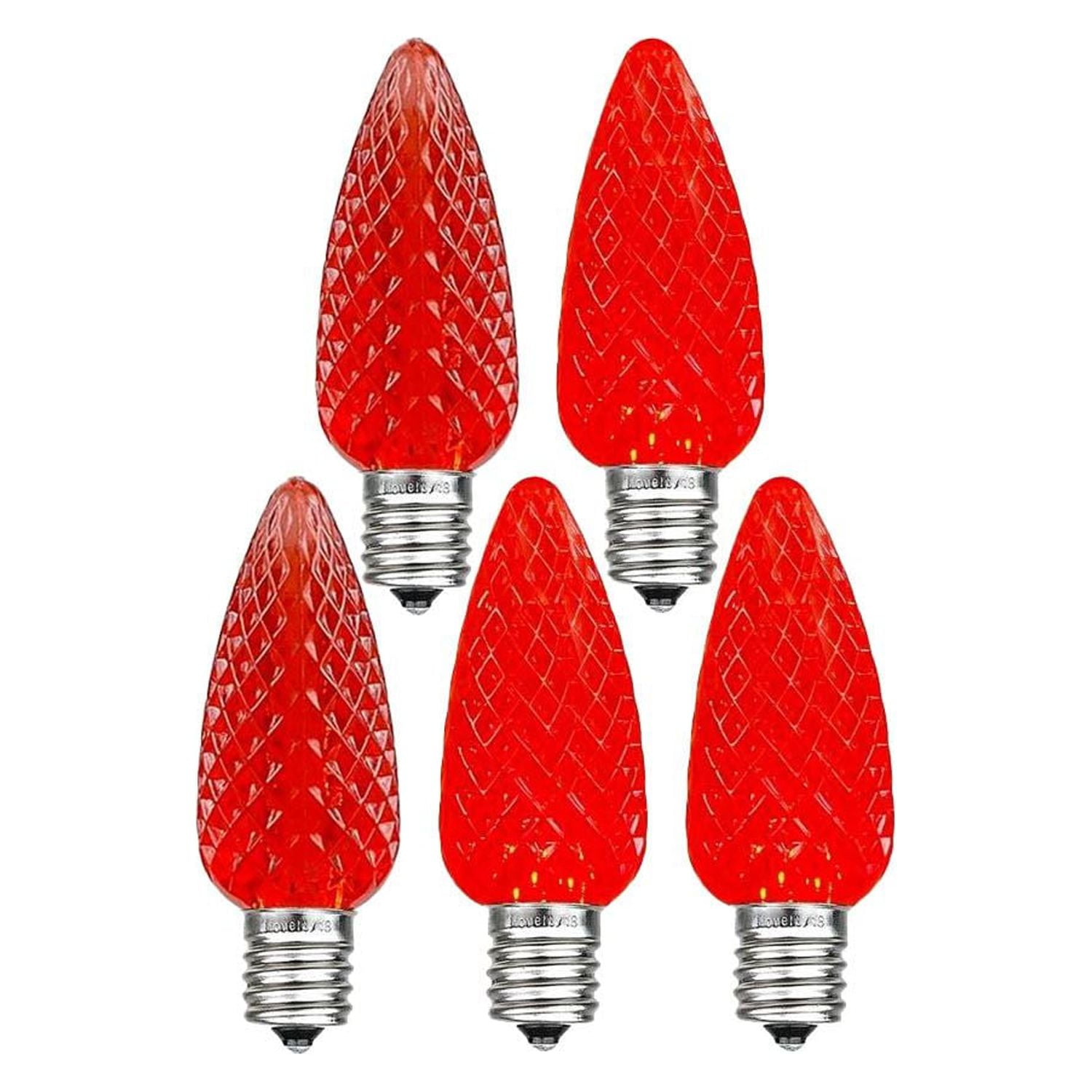 Novelty Lights 25 Pack C9 LED Twinkle Outdoor Christmas Replacement ...