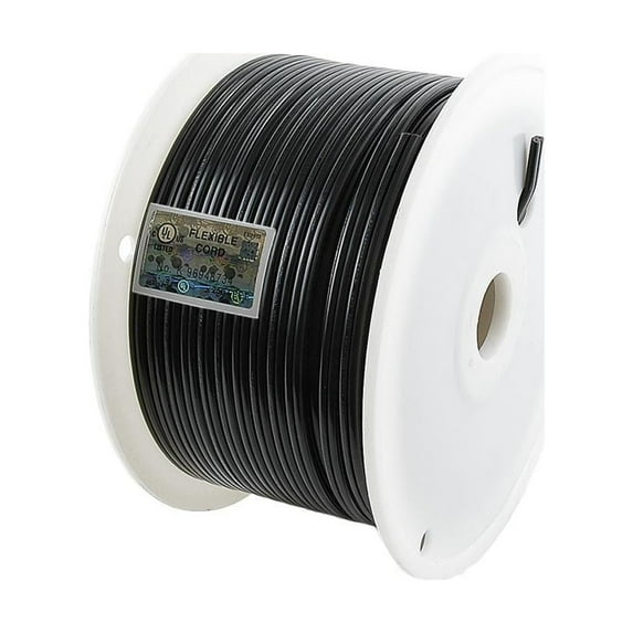 Novelty Lights 250' Black SPT-2 Zip Extension Cord Wire Spool, Make ...