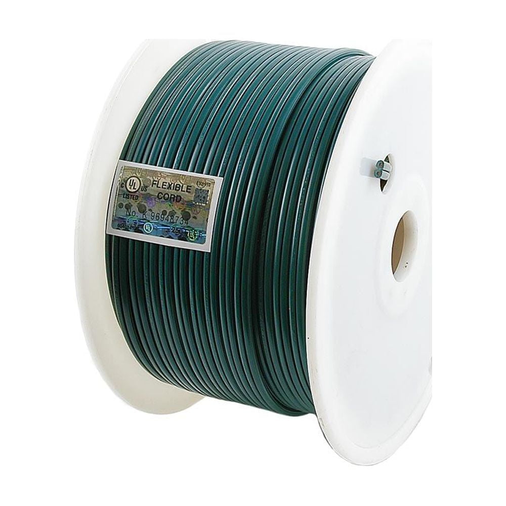 Novelty Lights 250' Green SPT-1 Zip Extension Cord Wire Spool, Make ...