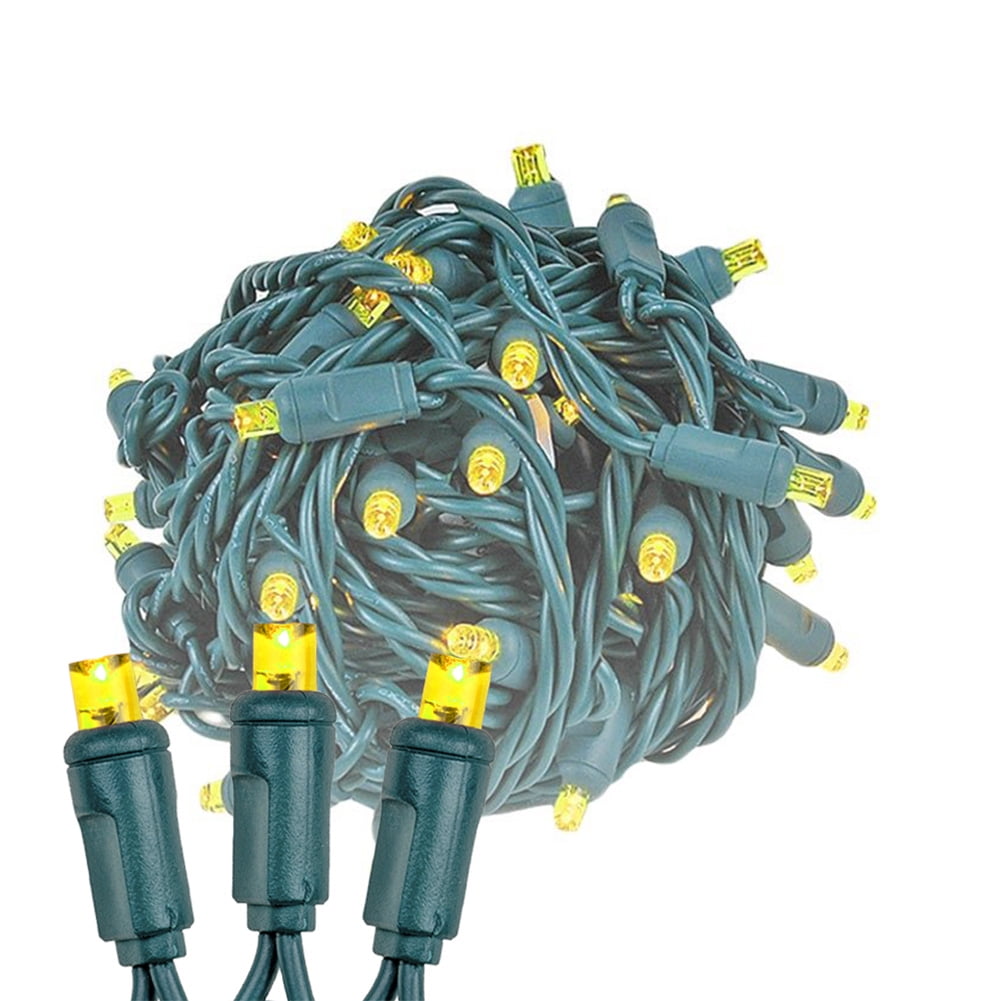 Novelty Lights 25FT 50 Light LED Yellow, Outdoor String Lights, Corded ...