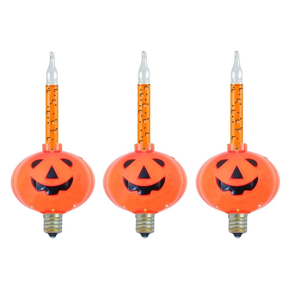 Novelty Lights Replacement Pumpkin Bubble Lights 3 Pack, Orange Liquid ...