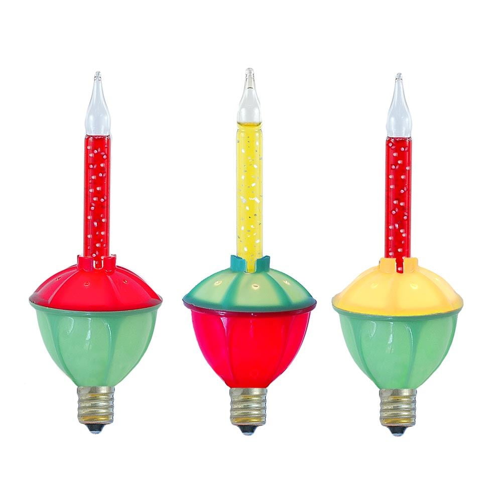 Novelty Lights 3 Light Traditional Christmas Bubble Light Replacement ...