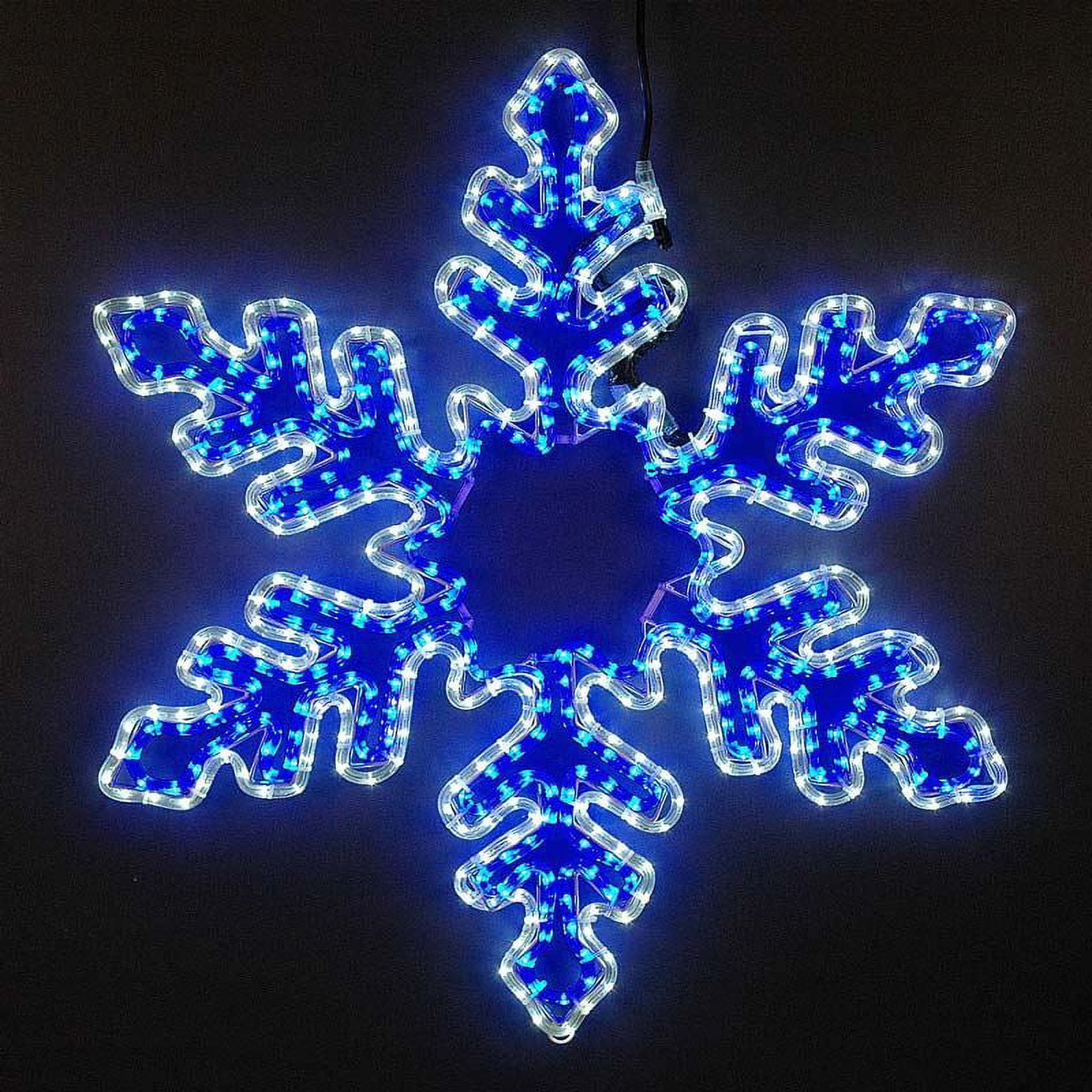 Novelty Lights 36" Pure White/Blue Christmas LED Snowflake Sculpture ...