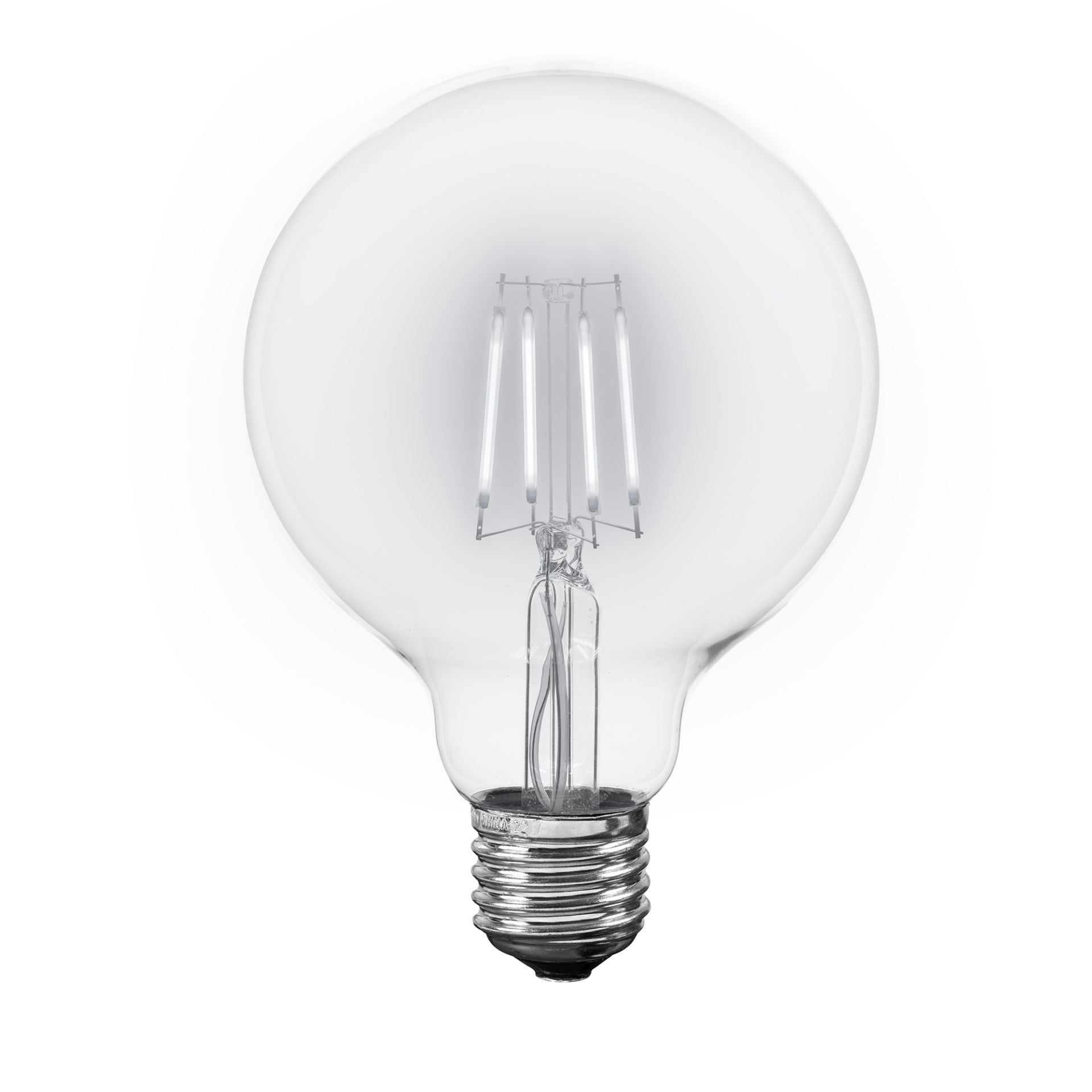 Novelty Lights 4W Pure White G95 LED Edison Globe Light Bulbs, 4-Pack ...