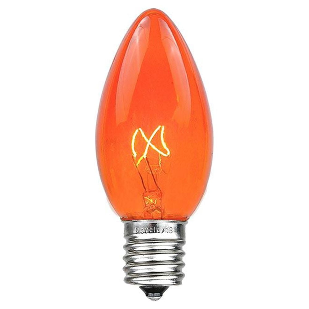 Novelty Lights 500 Case C7 Outdoor Christmas Replacement Bulbs, Amber ...