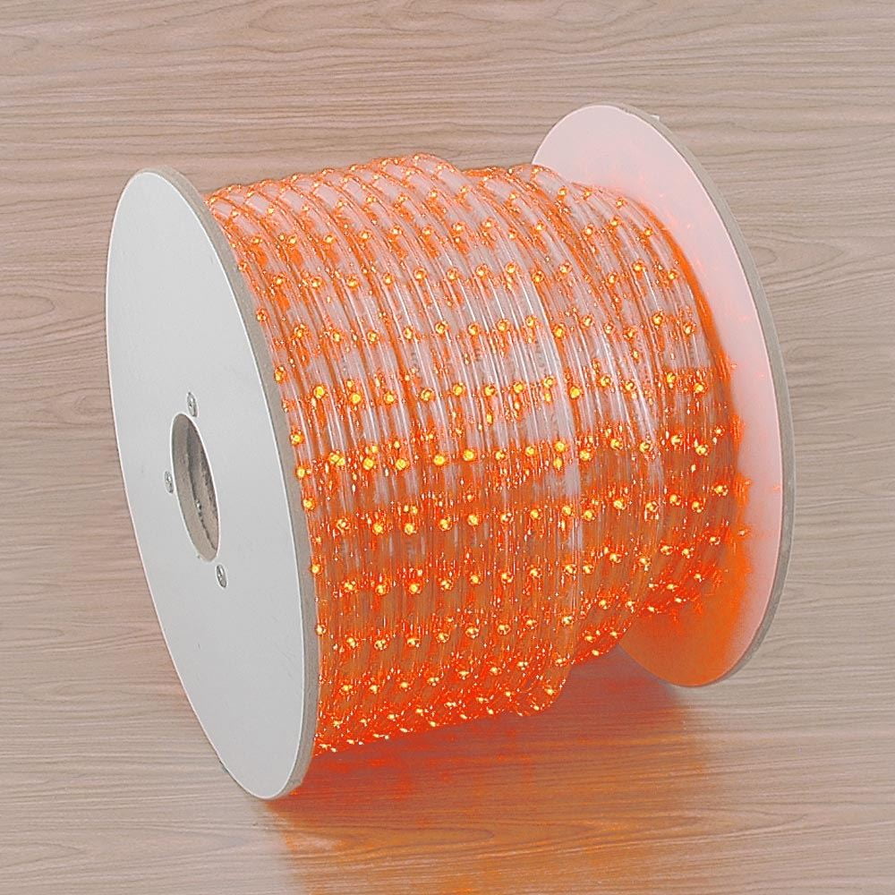 Novelty Lights Amber/Orange LED Rope Light Spool, 1/2" Diameter ...
