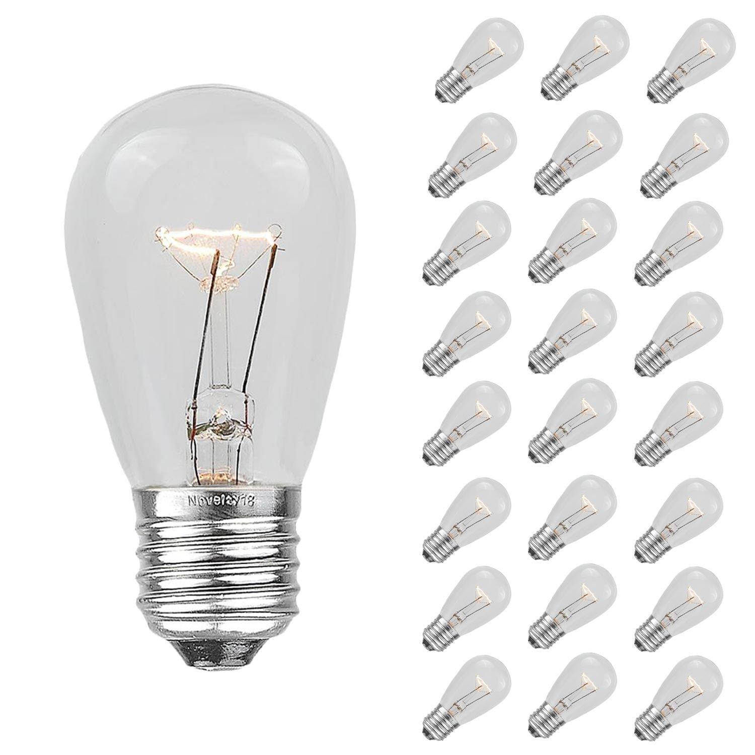 Novelty Lights Clear S14 Edison Outdoor String Light Replacement Bulbs ...