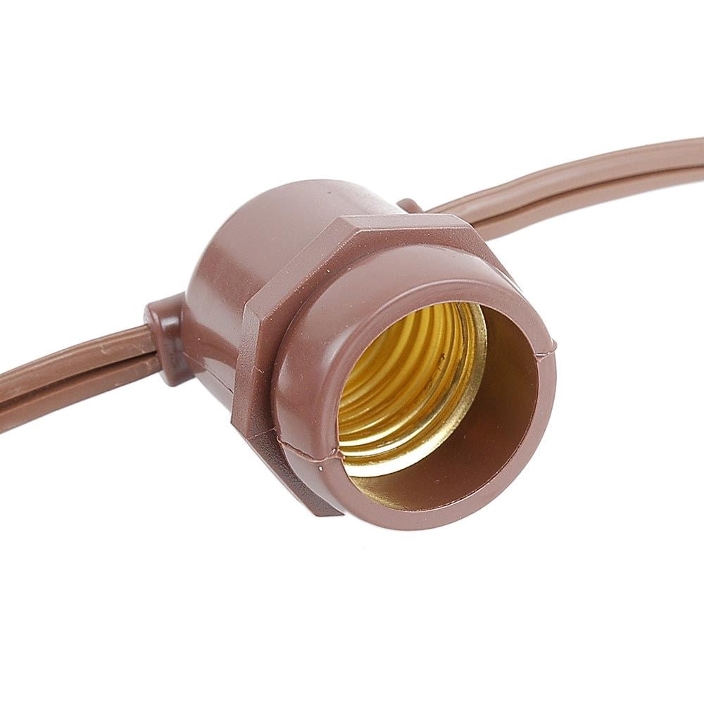 Novelty Lights E26 Medium Base 165 Bulbs Socket String Brown Wire 330 ...