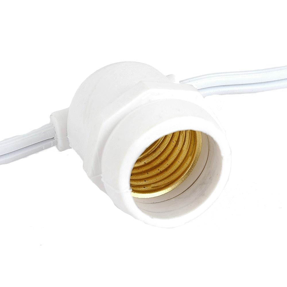 Novelty Lights E26 Medium Base 25 Bulbs Socket String White Wire 37.5 ...