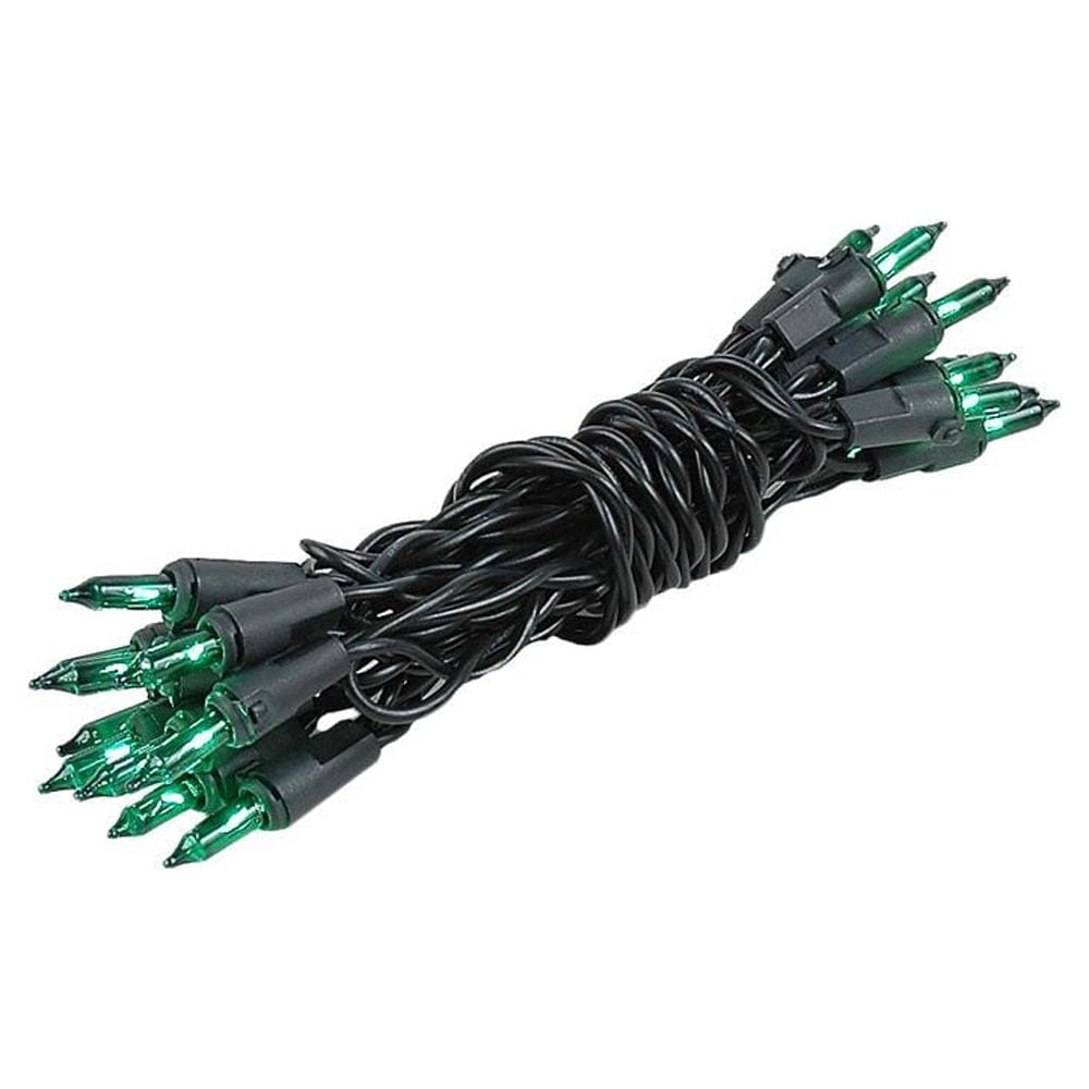Novelty Lights Green 20 Light Incandescent Craft Mini Christmas String ...