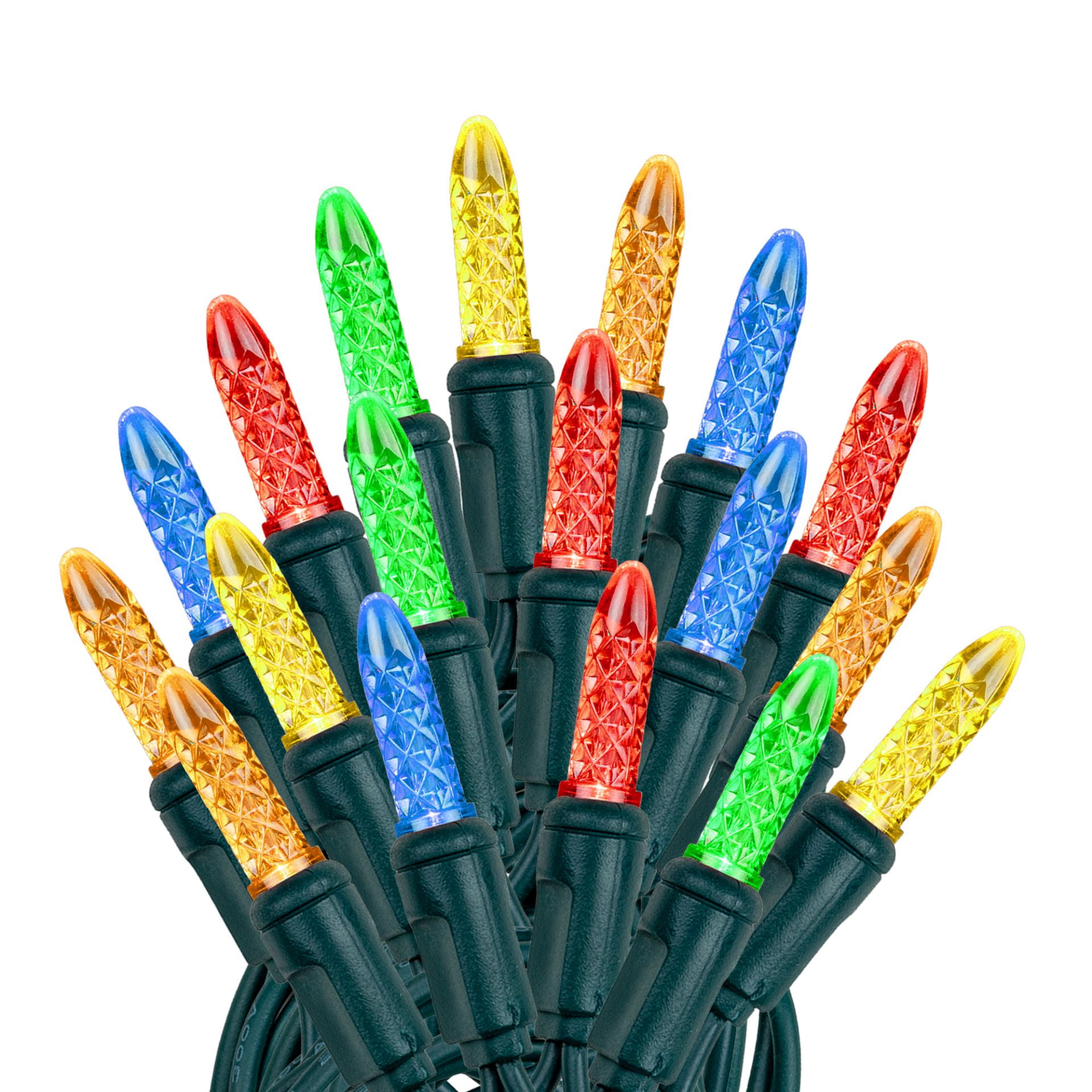 Novelty Lights M5 Multicolor LED Christmas String Lights 50 Mini Bulbs ...