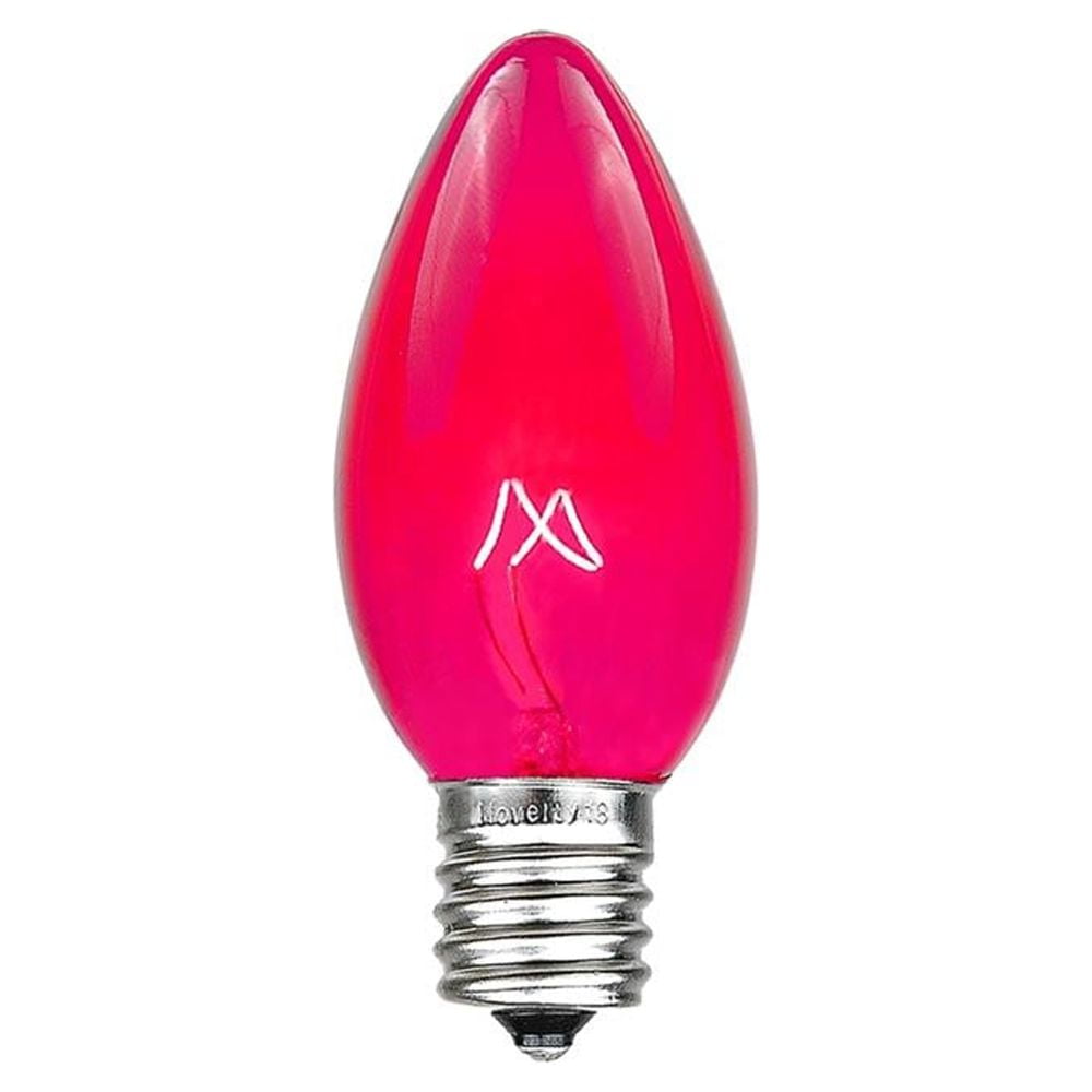 Novelty Lights Pink C7 Incandescent Traditional Vintage Christmas ...