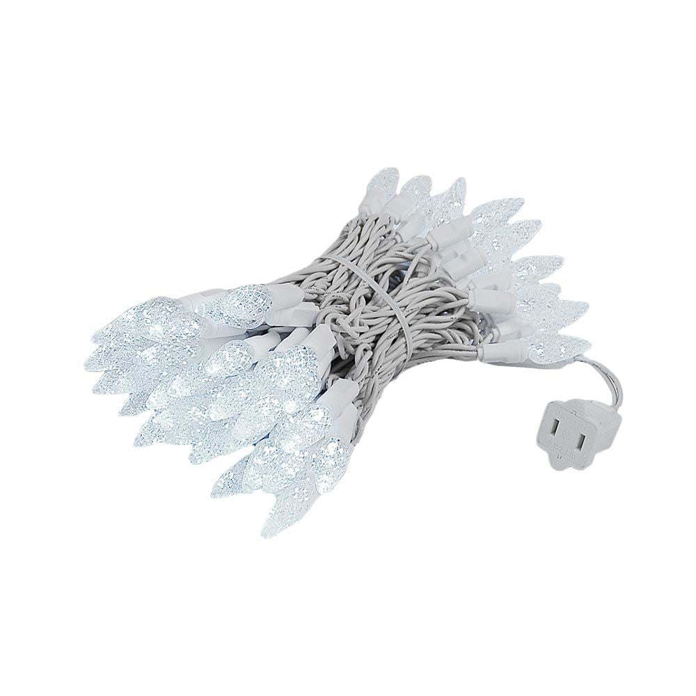 Novelty Lights Pure White True Twinkle (100% Twinkle) C6 LED Christmas ...