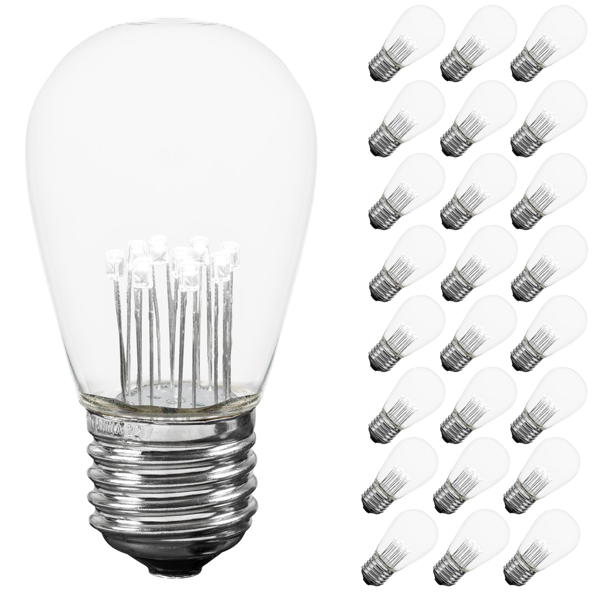 Novelty Lights Pure White S14 Hanging LED String Light Replacement ...