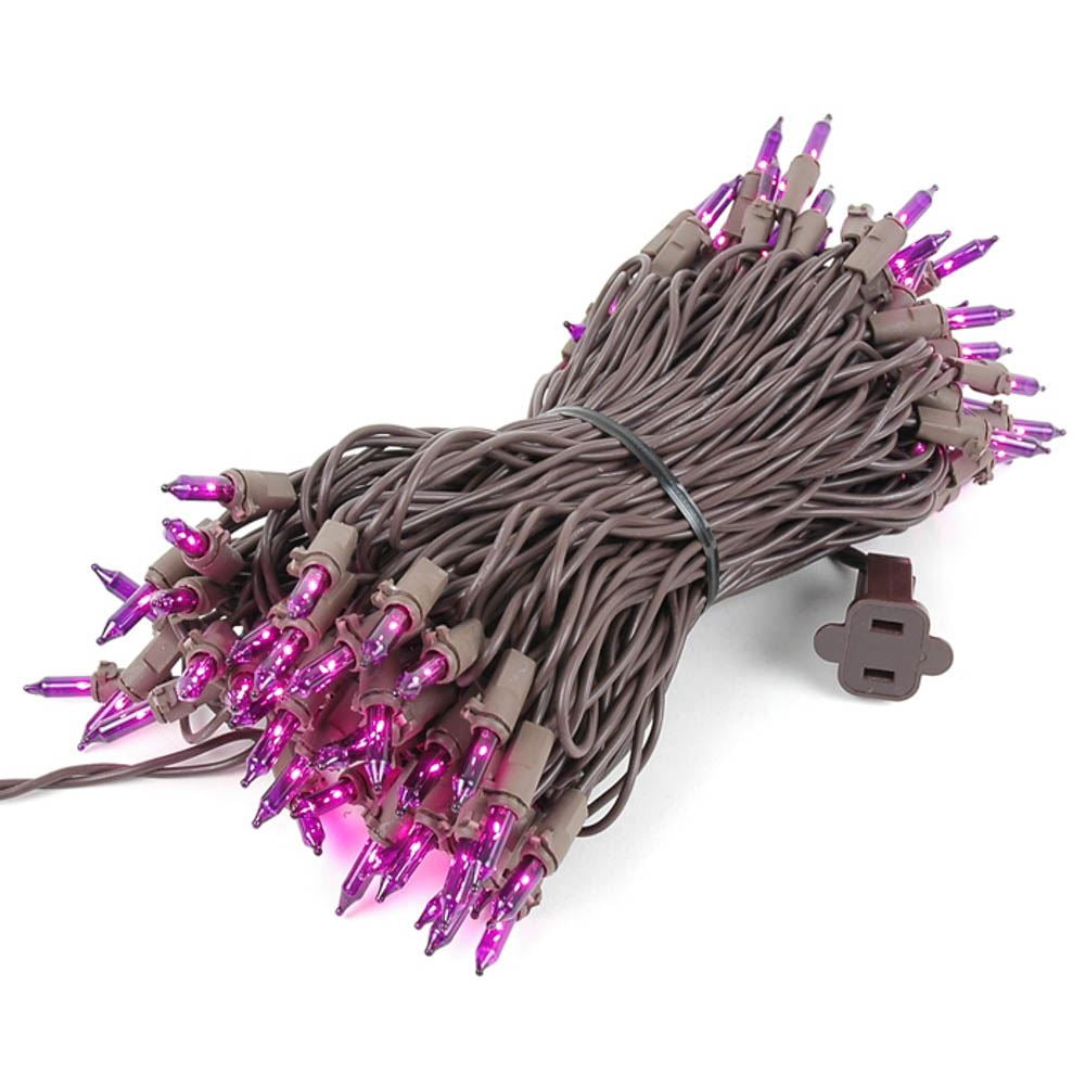 Novelty Lights 100-Light Purple Mini Christmas String Set, Indoor ...