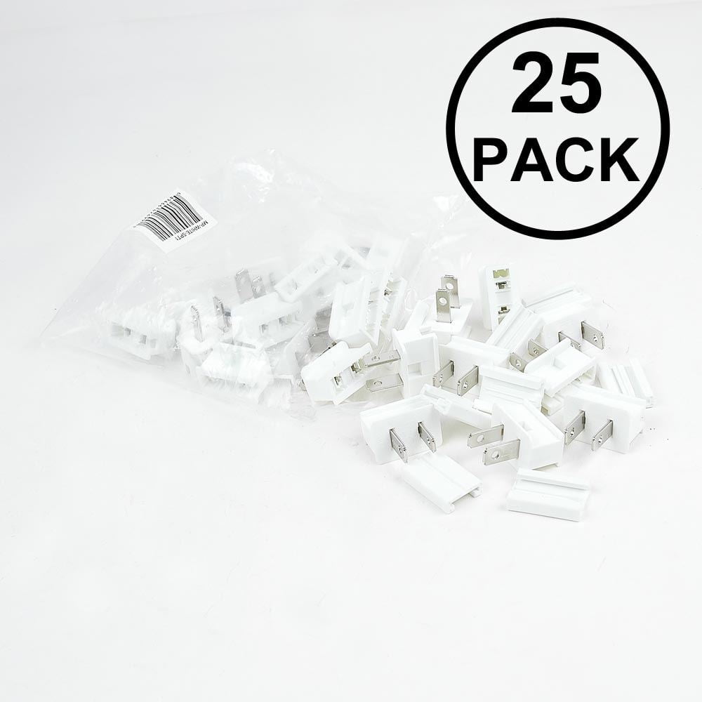 Novelty Lights SPT-2 Male Plug, Snap On Vampire Plugs, White, Polarized ...