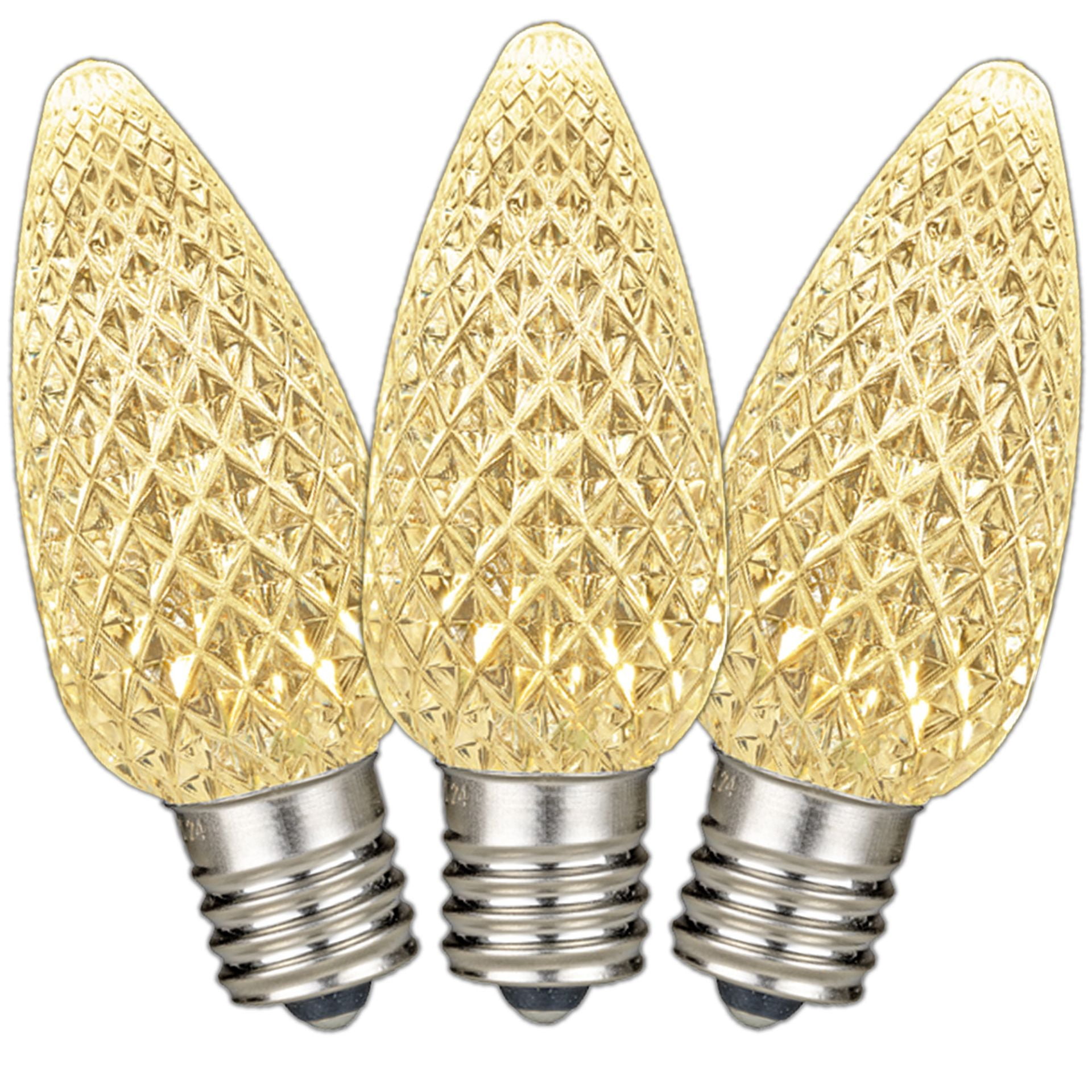 Novelty Lights Warm White C9 LED Diamond Faceted Christmas Replacement ...