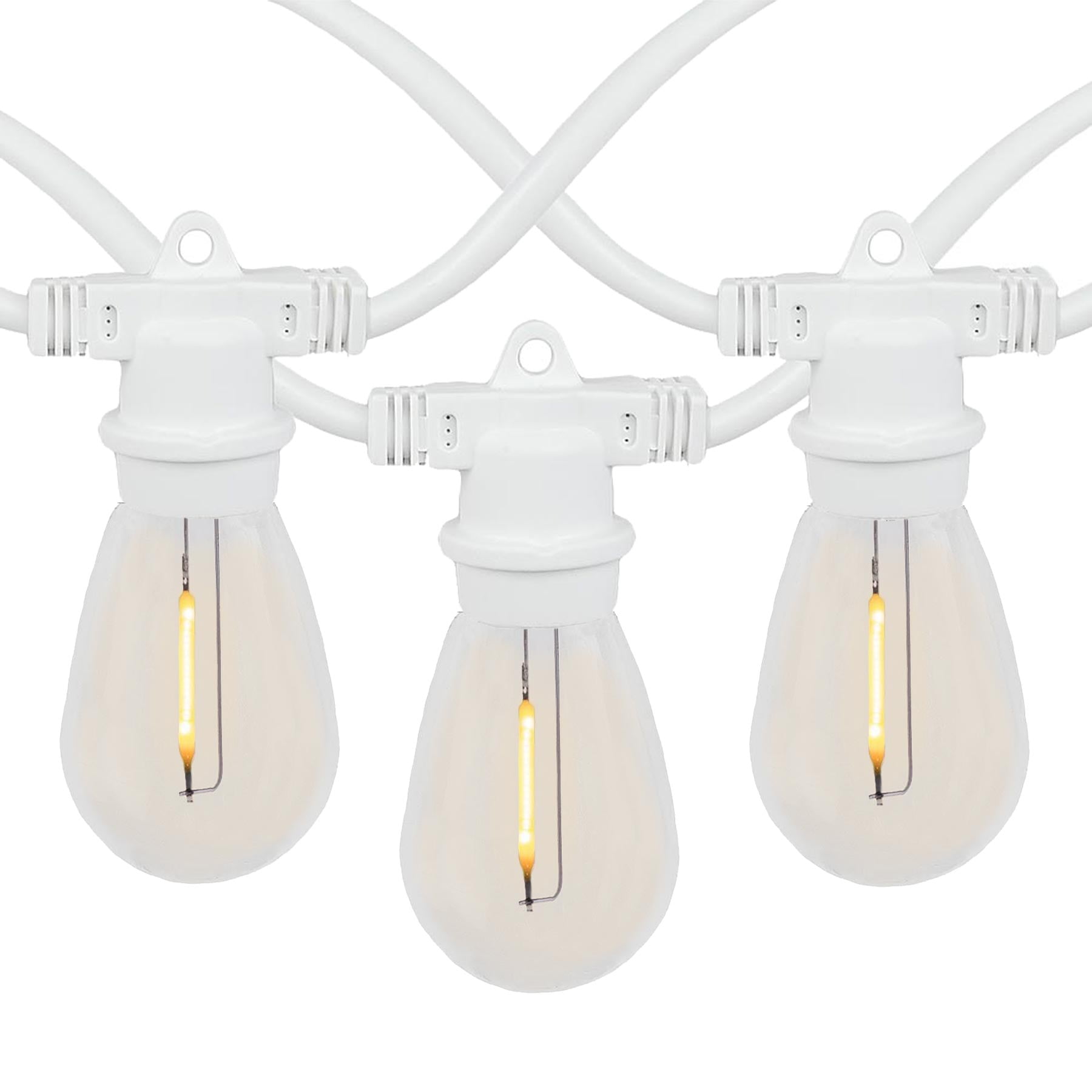 Novelty Lights Warm White LED Edison Lights with 24 In-Line S14 ...