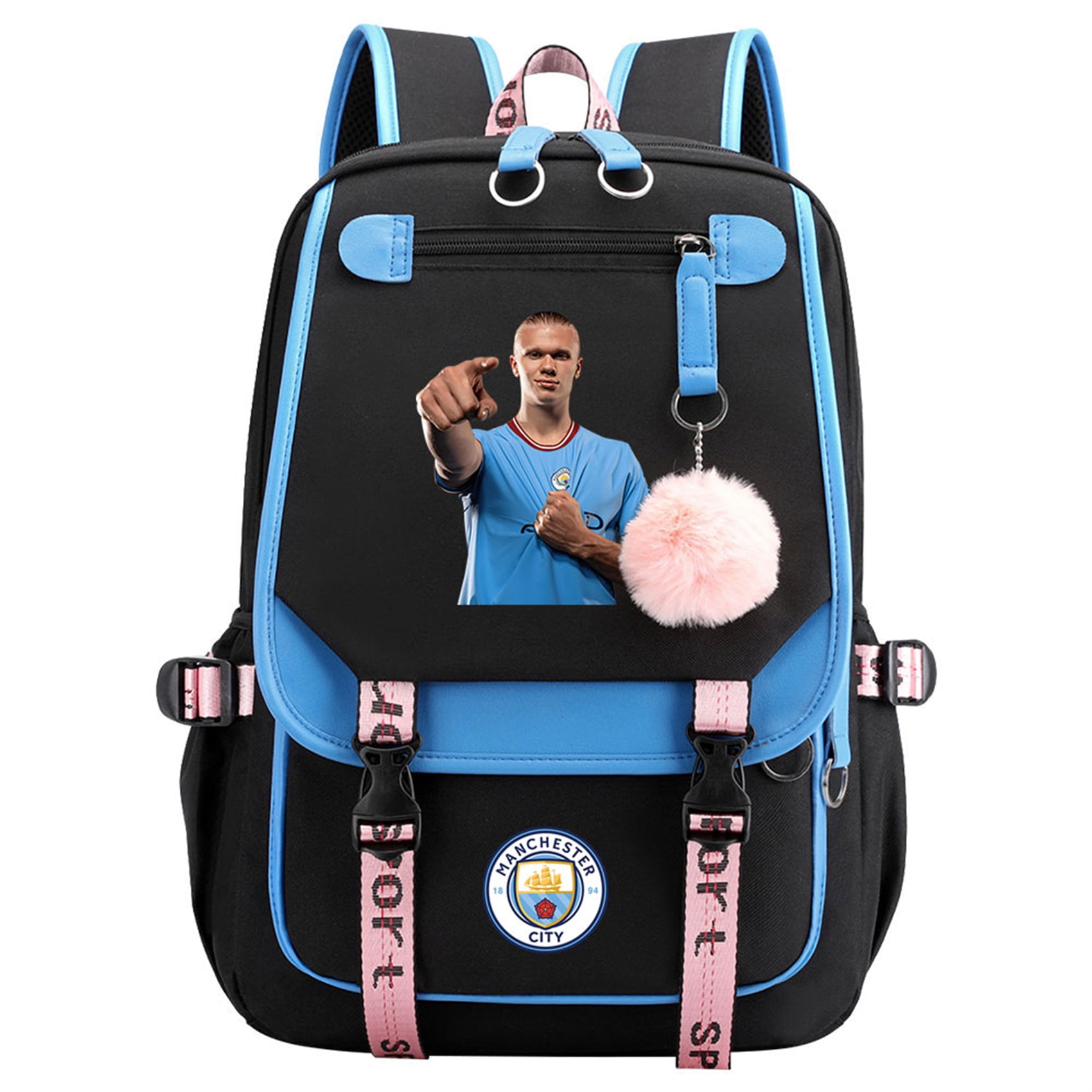 Novelty Manchester City FC Erling Haaland Backpack Teen Multifunctional ...
