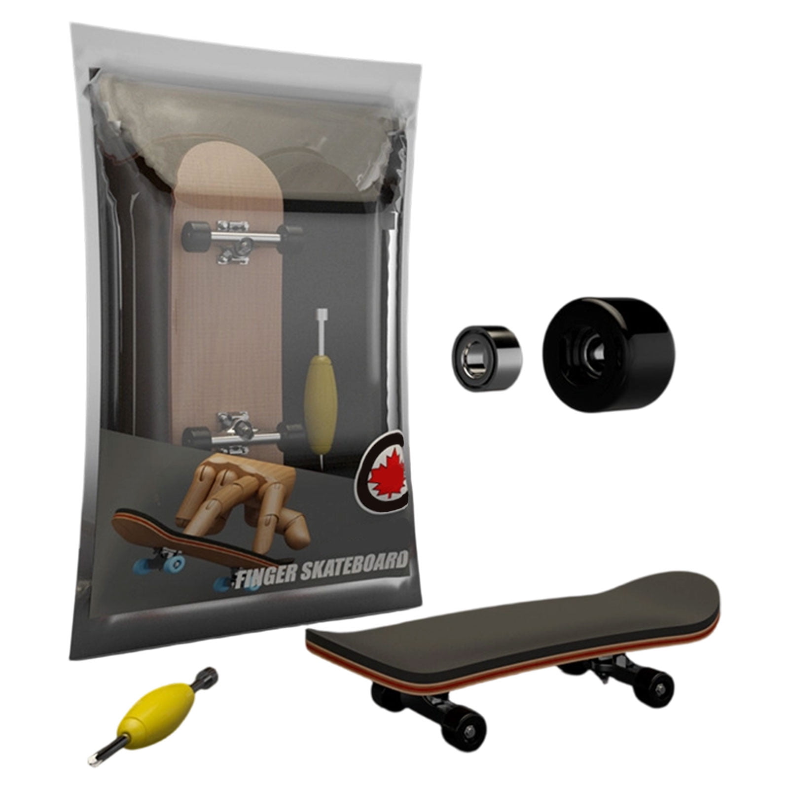 Novelty Maple Wood Finger Skateboard Set for DIY Build with Screwdriver ...