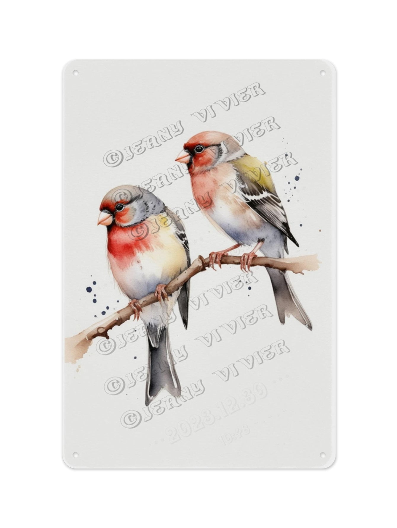 Novelty Metal Sign, Aluminum, 12 x 16 Inches, Featuring Watercolor ...