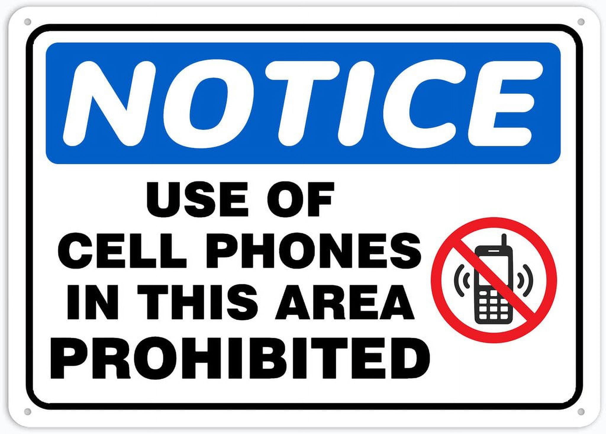 Novelty Metal Sign Aluminum Sign Notice Safety Sign Use Of Cell Phones ...