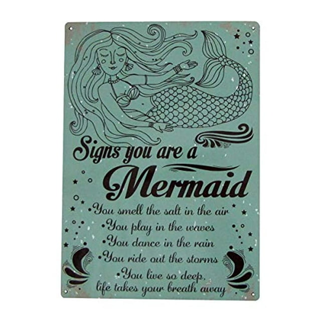 Novelty Metal You Are Mermaid 8x12 Nautical Sign Beach House Ocean Home ...