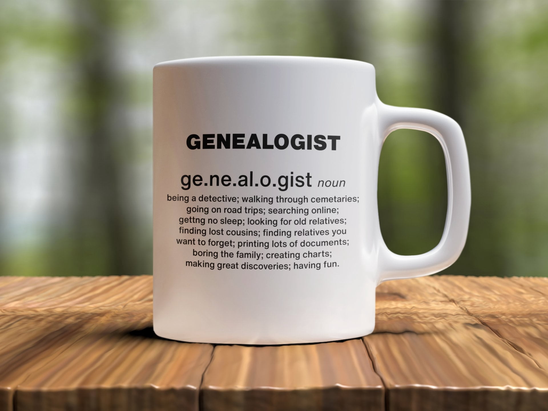 Novelty Mug Cute Genealogy Funny Coffee Mug - Genealogist Definition ...