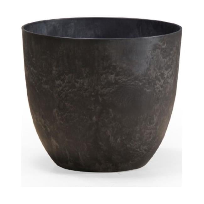 Novelty N65 17008 Artstone Fiji Round Nest Plant Potter, Black - Set of ...