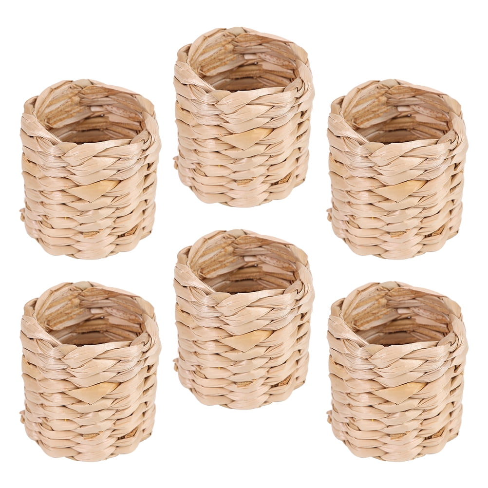 Novelty Napkin Rings Woven Straw Meal Centerpiece Table Decorations ...