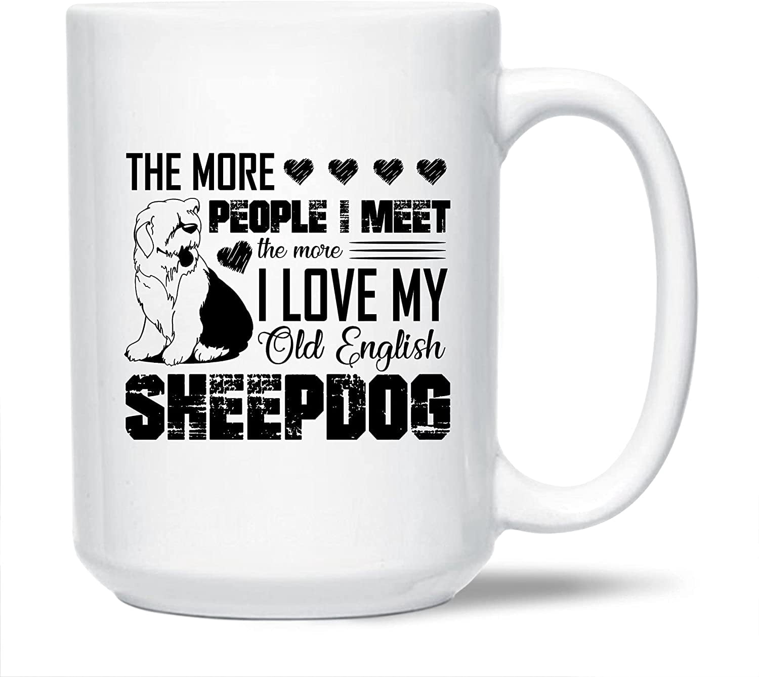 Novelty Old English Sheepdog Decorative Mug, Unique Old English ...