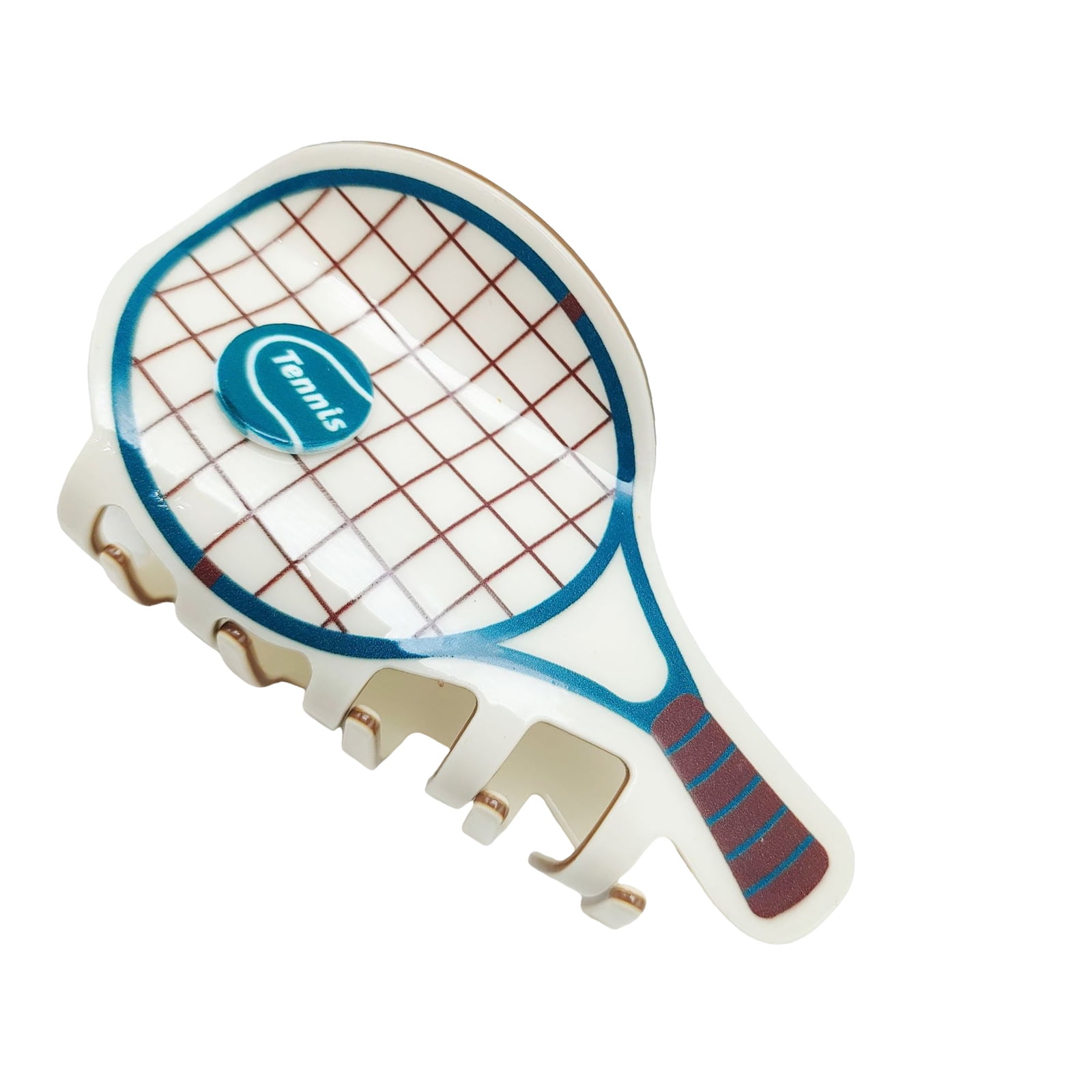 Novelty PVC Hair Clip For Women Tennis Racket Shape Hairpins Coffee ...