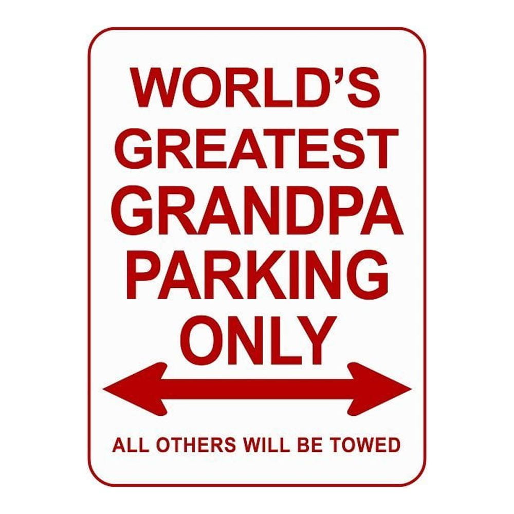 Novelty Parking Signs, Decorative Parking Signs for Dad and Grandpa, 12 ...