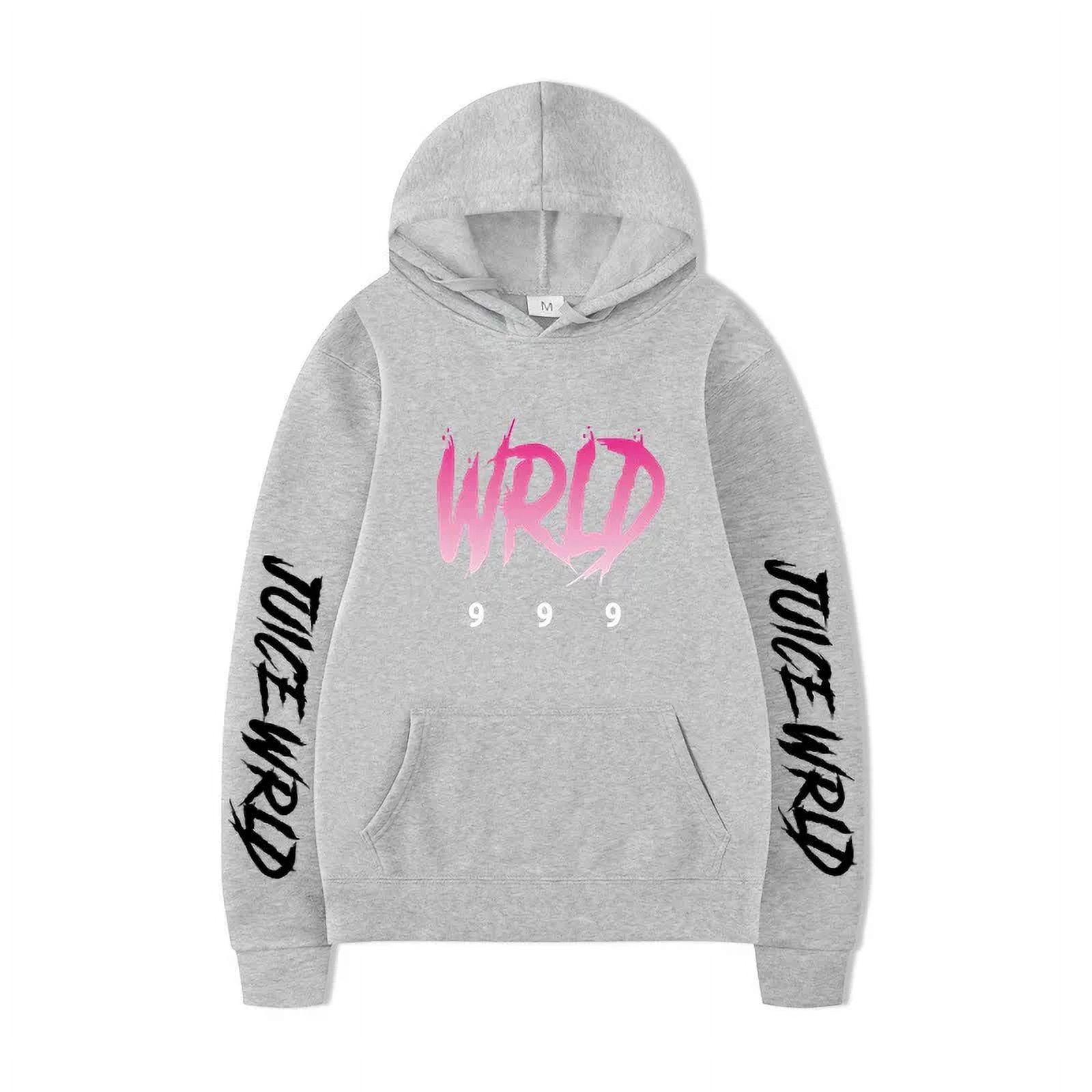 Novelty Pattern Print Singer Juice Wrld Print Fashion Loose Hooded ...