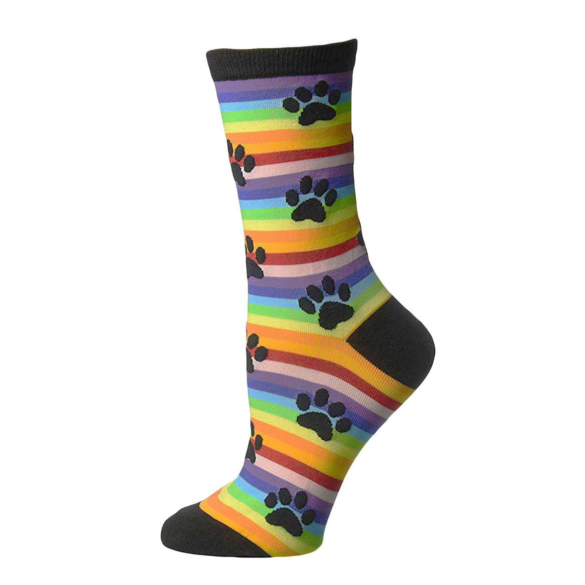 Novelty Pet Socks Rainbow Stripe, Paw Prints - Walmart.com