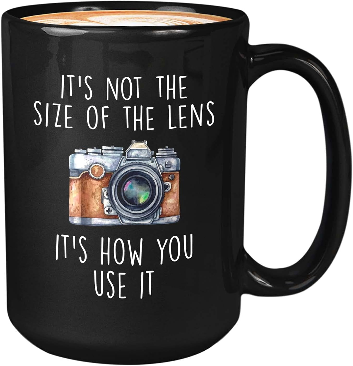 Novelty Photographer Coffee Mug - Just Say Cheese - Camera Man Lens ...