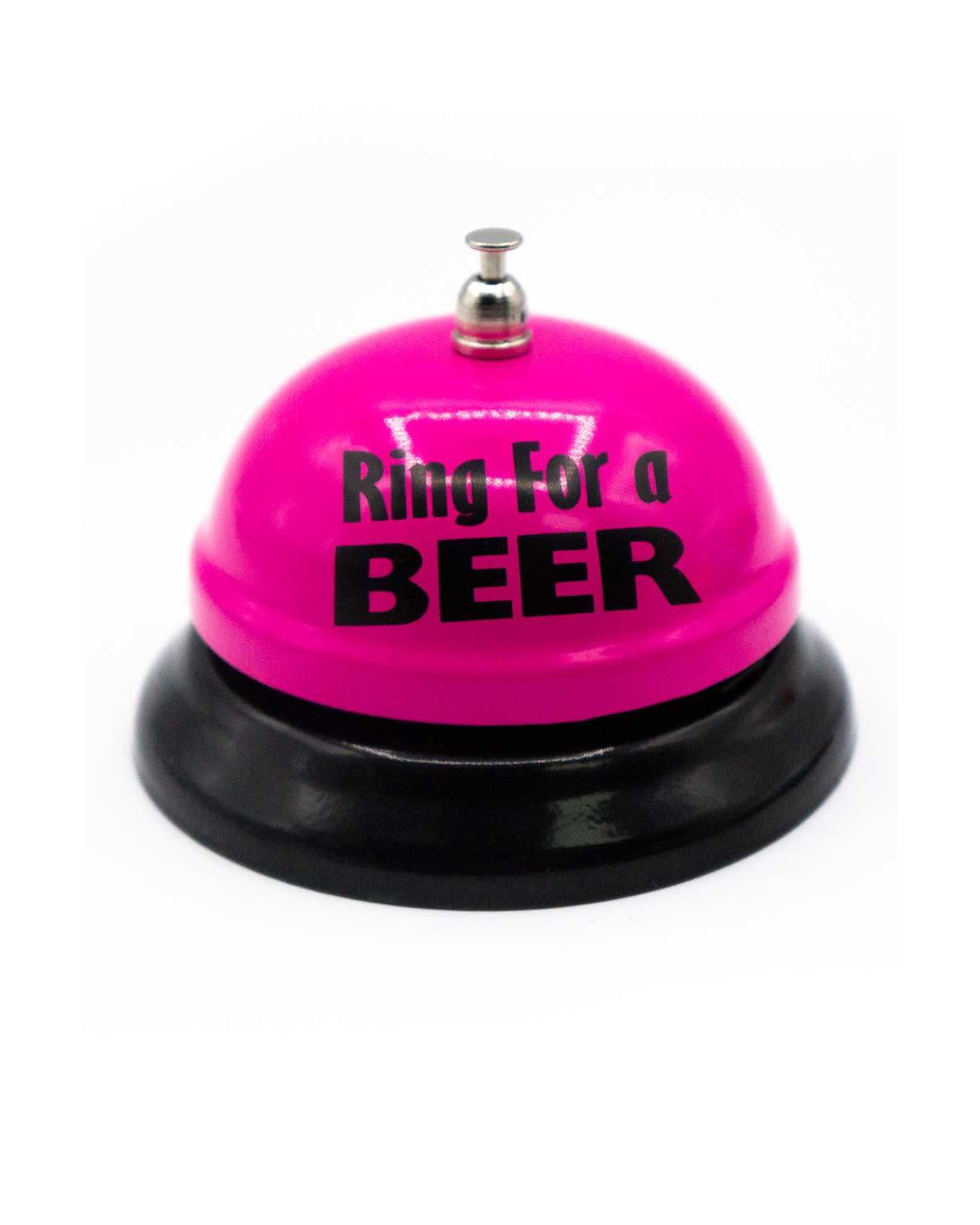 Novelty Pink Ring Bell Ring for a Beer Desk Bell Call Bell Party ...