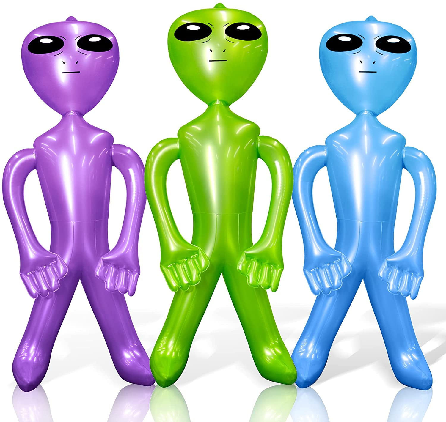 Novelty Place 32'' Jumbo Inflatable Alien 3 Packs - Alien Inflate Toy ...