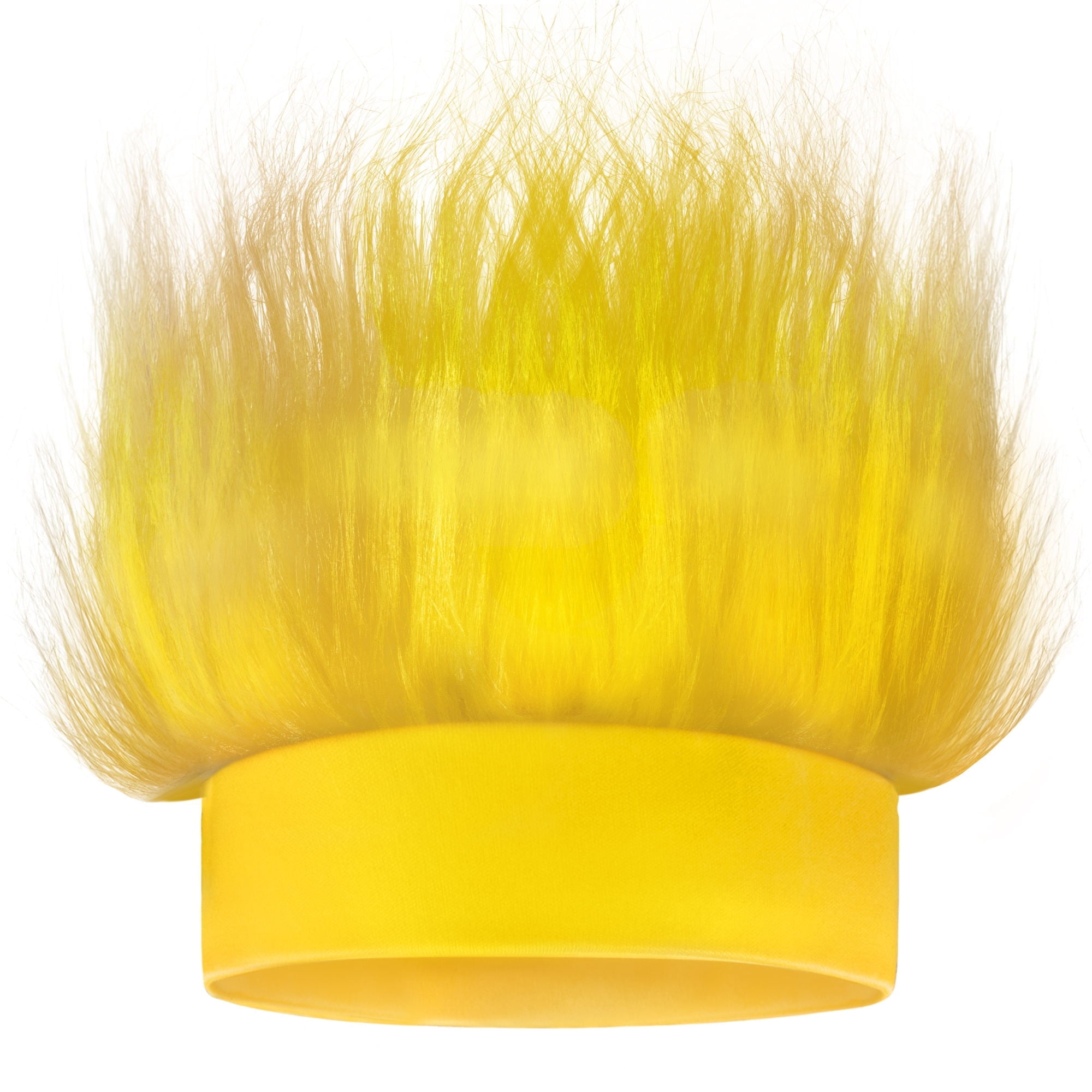 Novelty Place Yellow Hairy Costume Headband - Fun and Fuzzy Crazy Hair ...