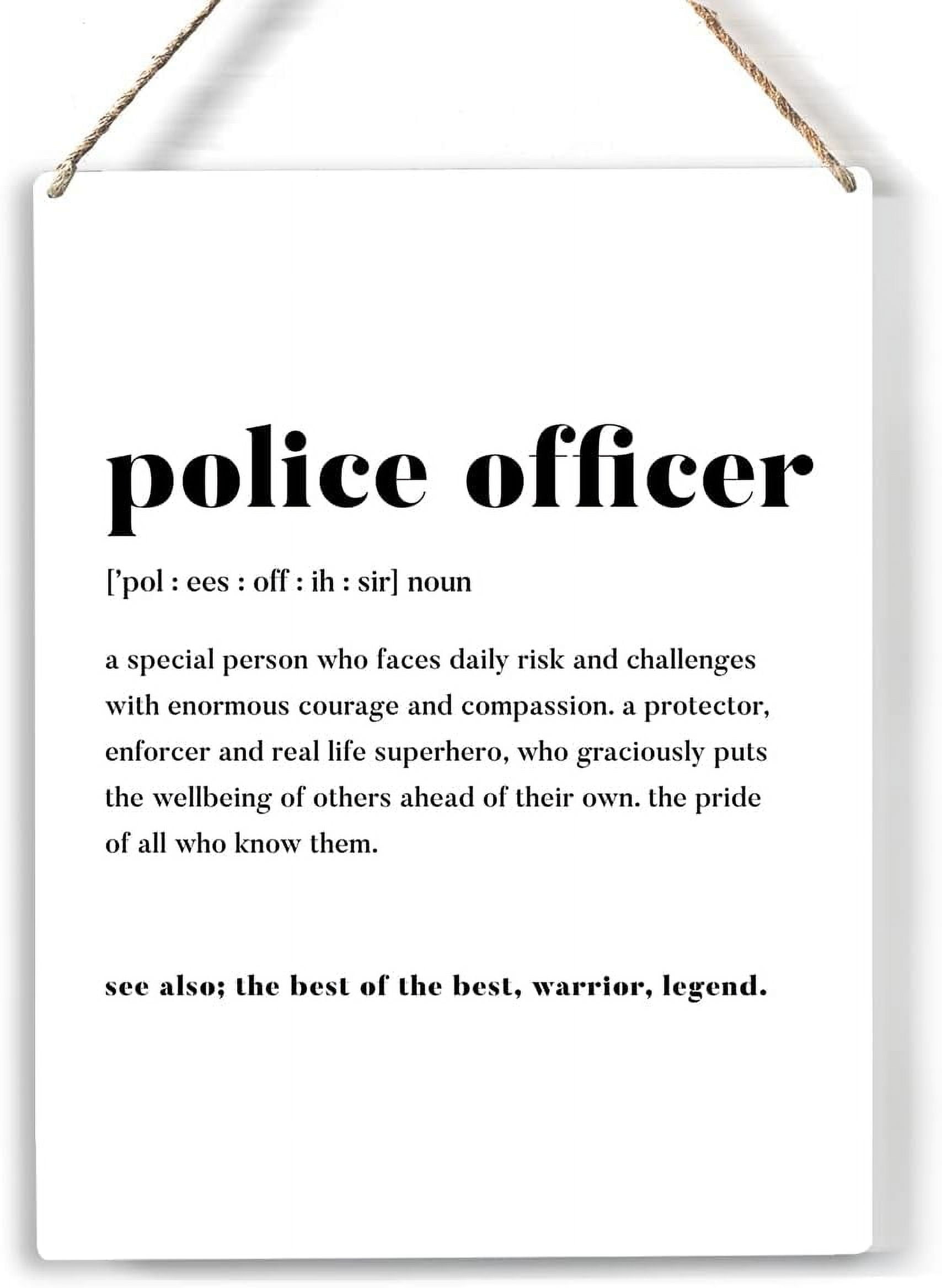 Novelty Police Officer Definition Wood Sign Modern Police Officer ...