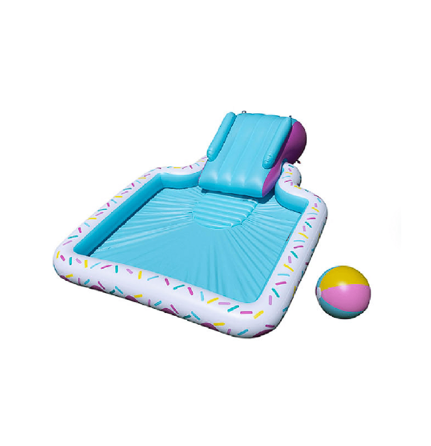 Kids' Enjoyable Novelty Donut Pool with Slide and Sprayer - Walmart.com