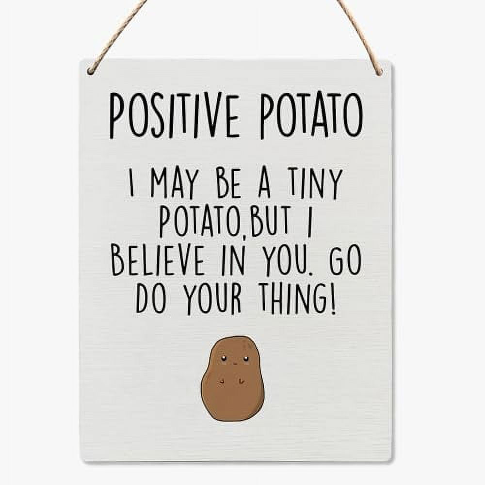 Novelty Positive Potato Decor - Emotional Support Potato Inspirational ...