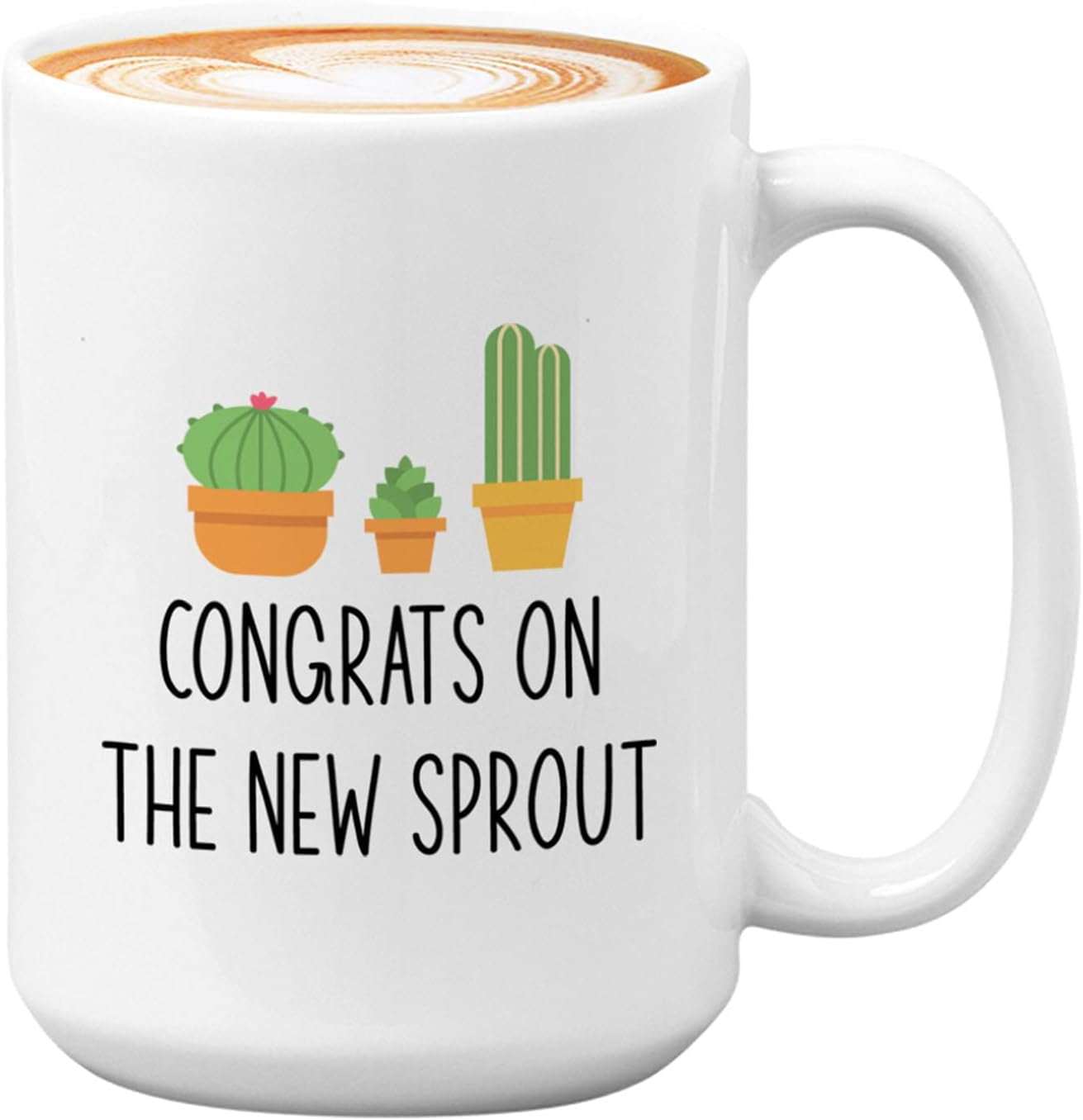 Novelty Pregnancy Coffee Mug - Congrats On The New Sprout - Baby Shower ...