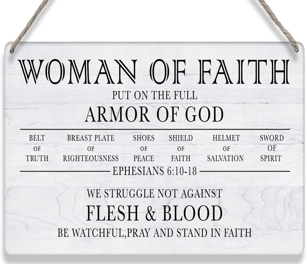 Novelty Put on the Full Armor of God Quote Home Wall Decor Wooden Signs ...