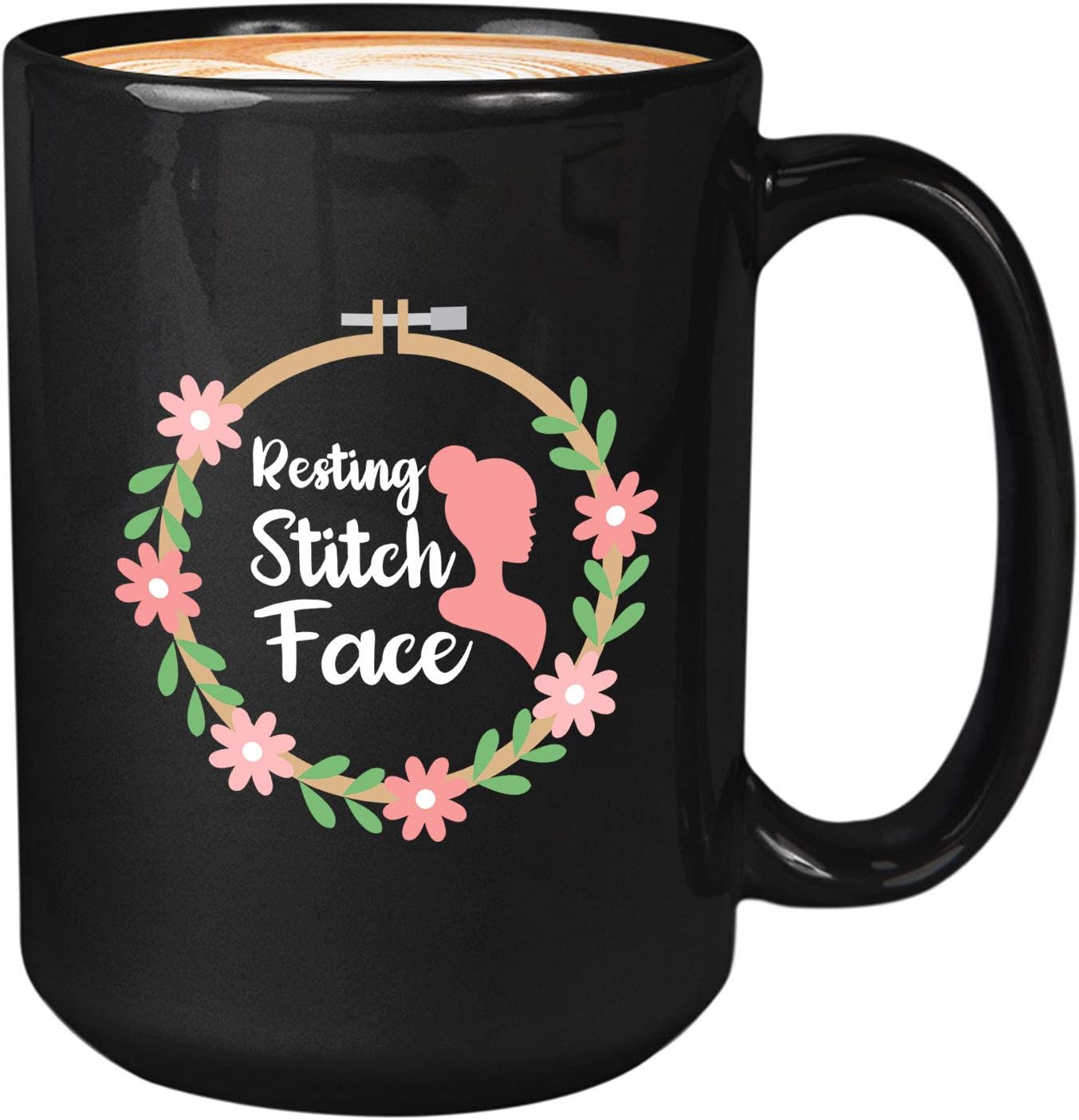 Novelty Rbf Coffee Mug - Resting Stitch Face - Funny Quote Stitching ...