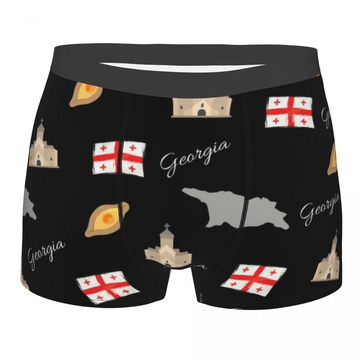 Georgia Flag Map Underwear Male Sexy Printed Custom Georgian Patriotic ...