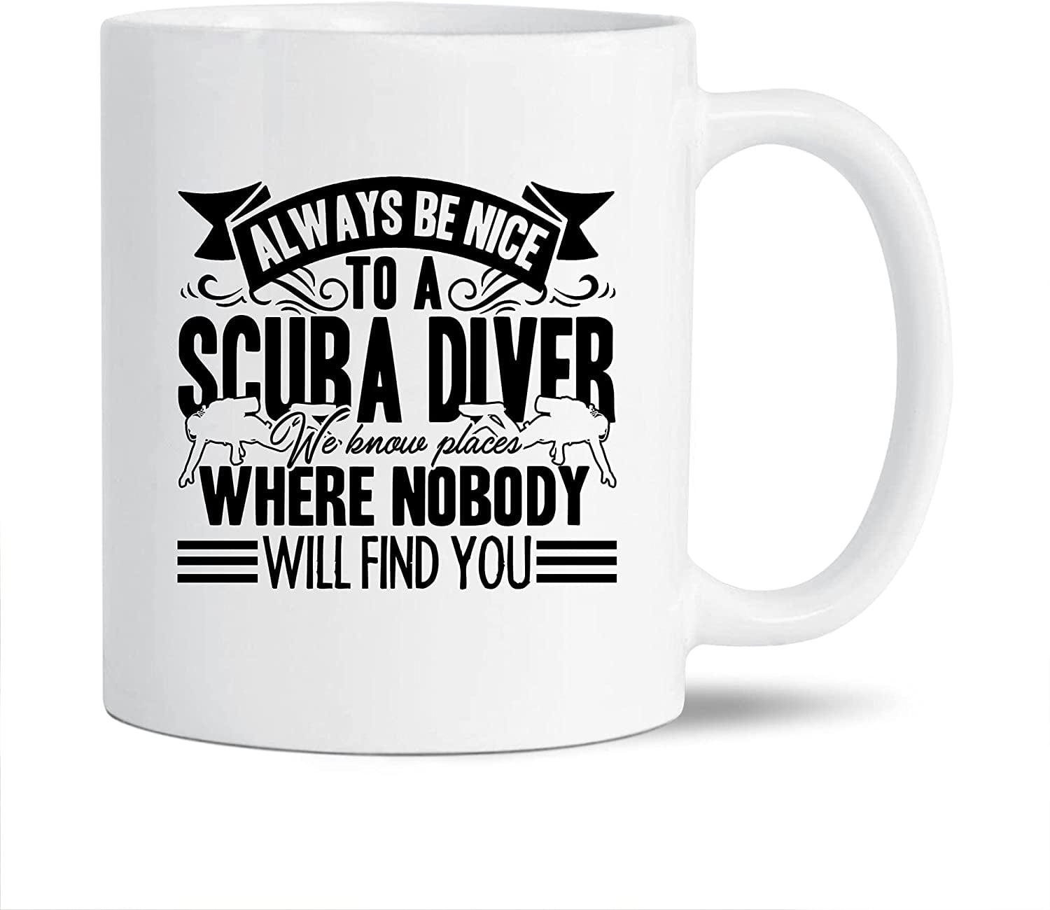 Novelty Scuba Diving Decorative Mug, Unique Scuba Diving Ceramic Coffee ...