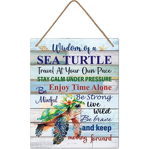 Novelty Sea Turtle Wall Decor Inspirational Turtle Decor for Office ...
